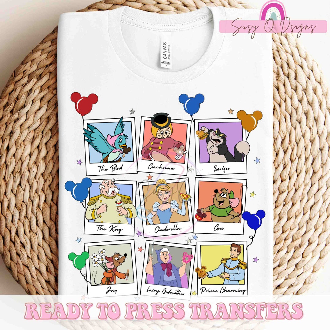 Cinderella Friends HTV and Sublimation Image Transfers, Disney Princess ...