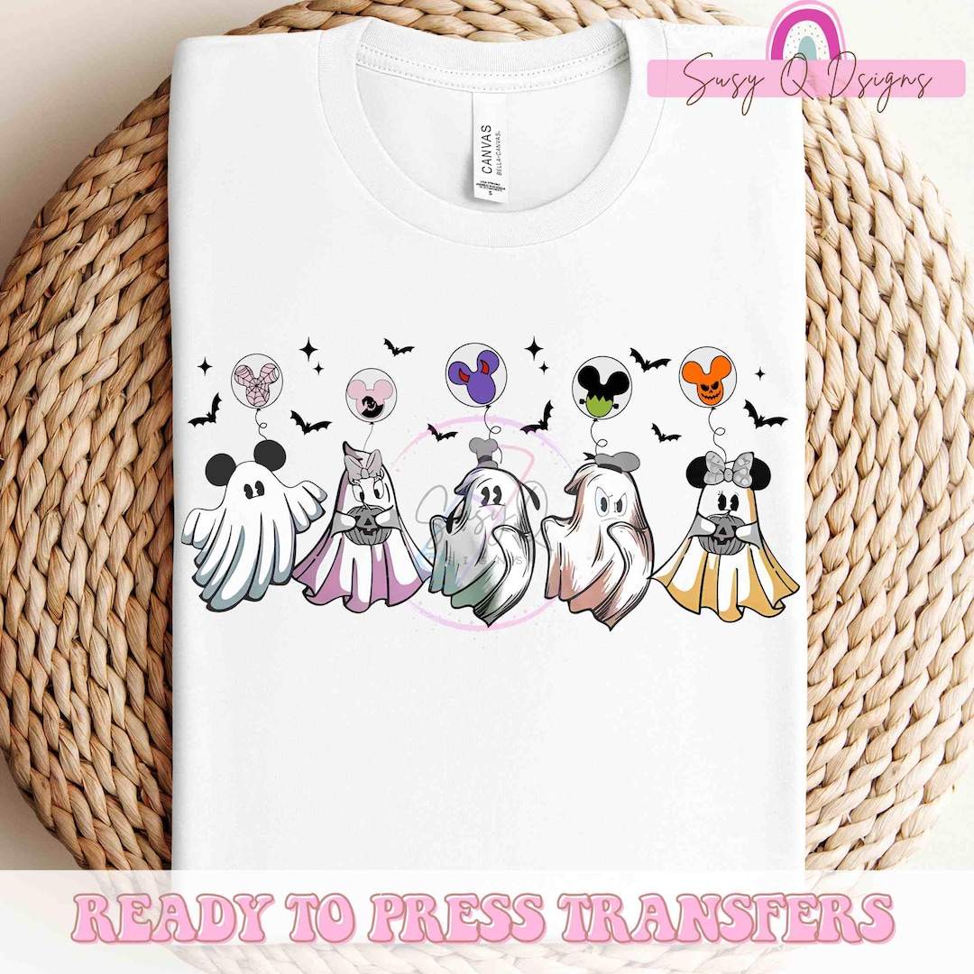 Mickey and Friends Ghost HTV and Sublimation Image Transfer, Halloween ...