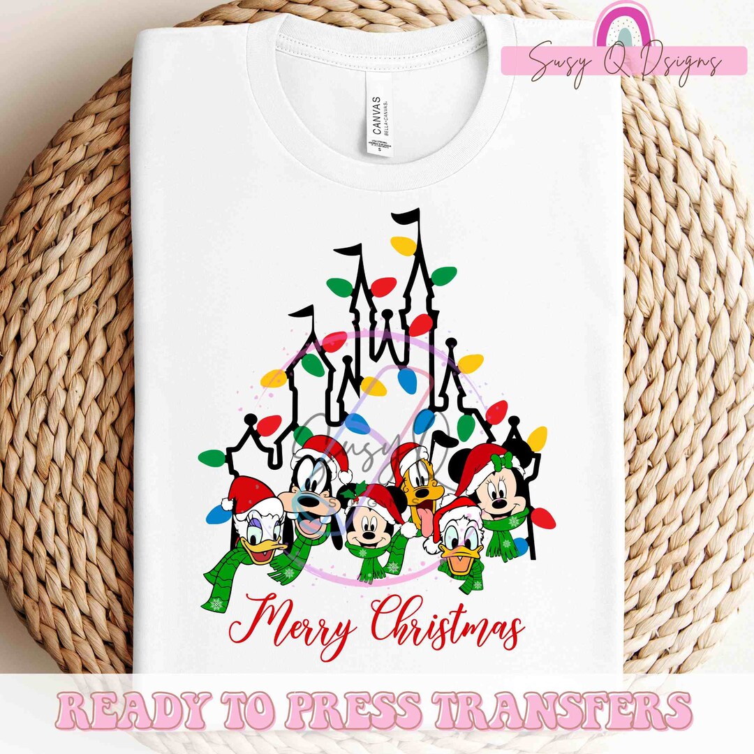Ready to Press Christmas Mickey and Friends HTV and Sublimation Image ...