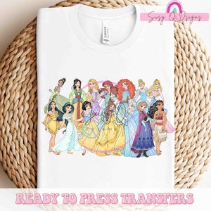 Disney Princesses Image Transfers, Disney Trip Sublimation Prints ...
