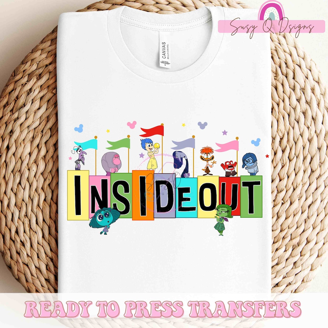 Inside Out Image Transfers, Disney Pixar Fest Friends HTV Iron on ...