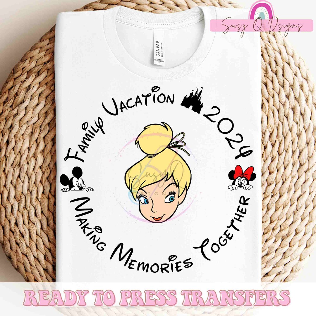 Tink Family Vacation Image Transfers, Family Vacation Sublimation ...