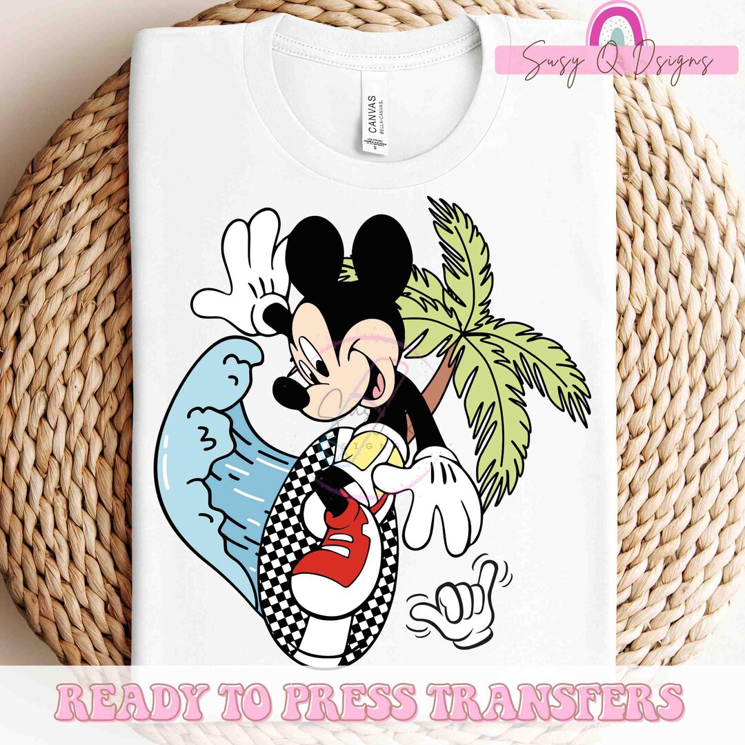 Mickey Surfer HTV and Sublimation Image Transfers, Disney Family ...