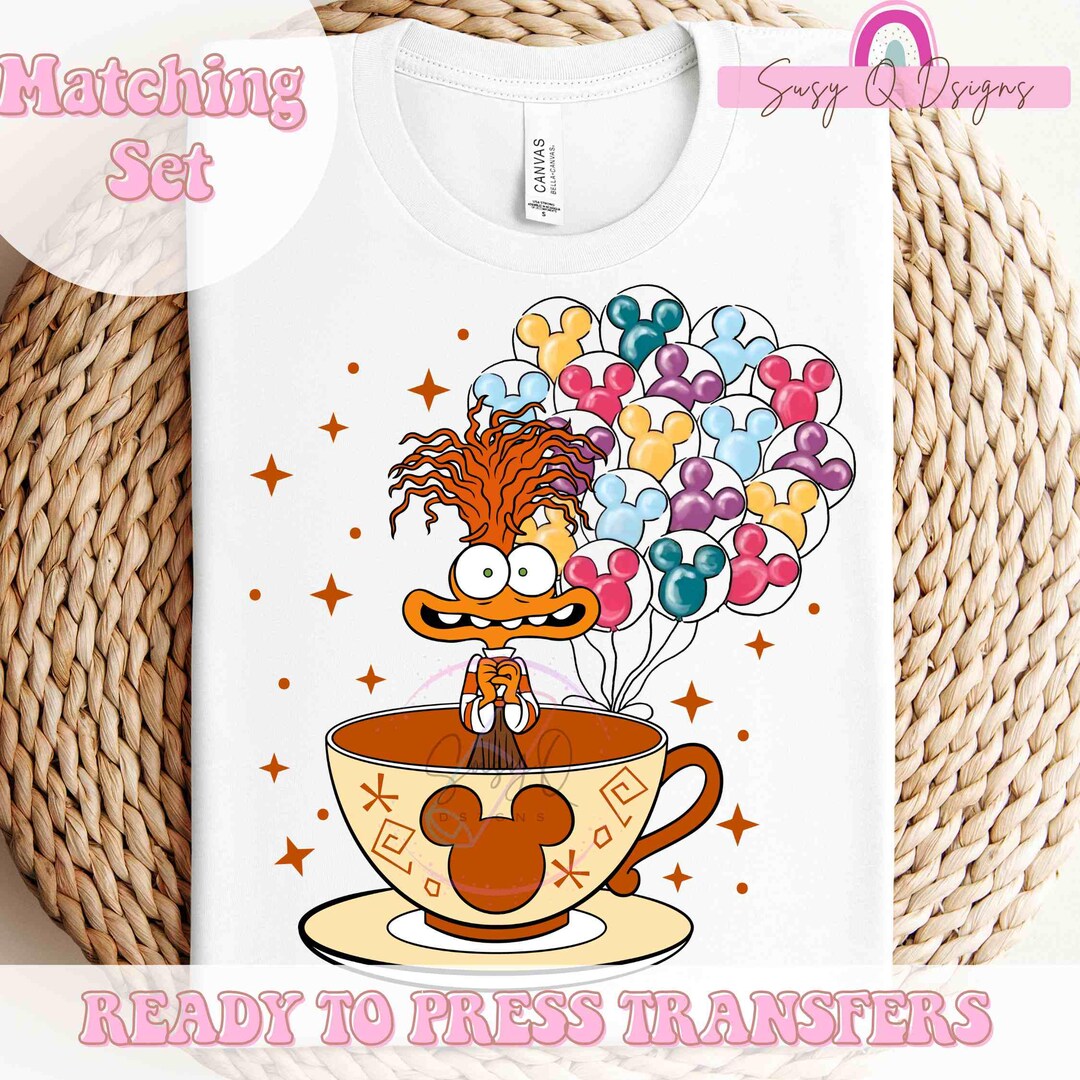 Inside Out Tea Cups Image Transfers, Disney Pixar Fest Friends HTV Iron ...