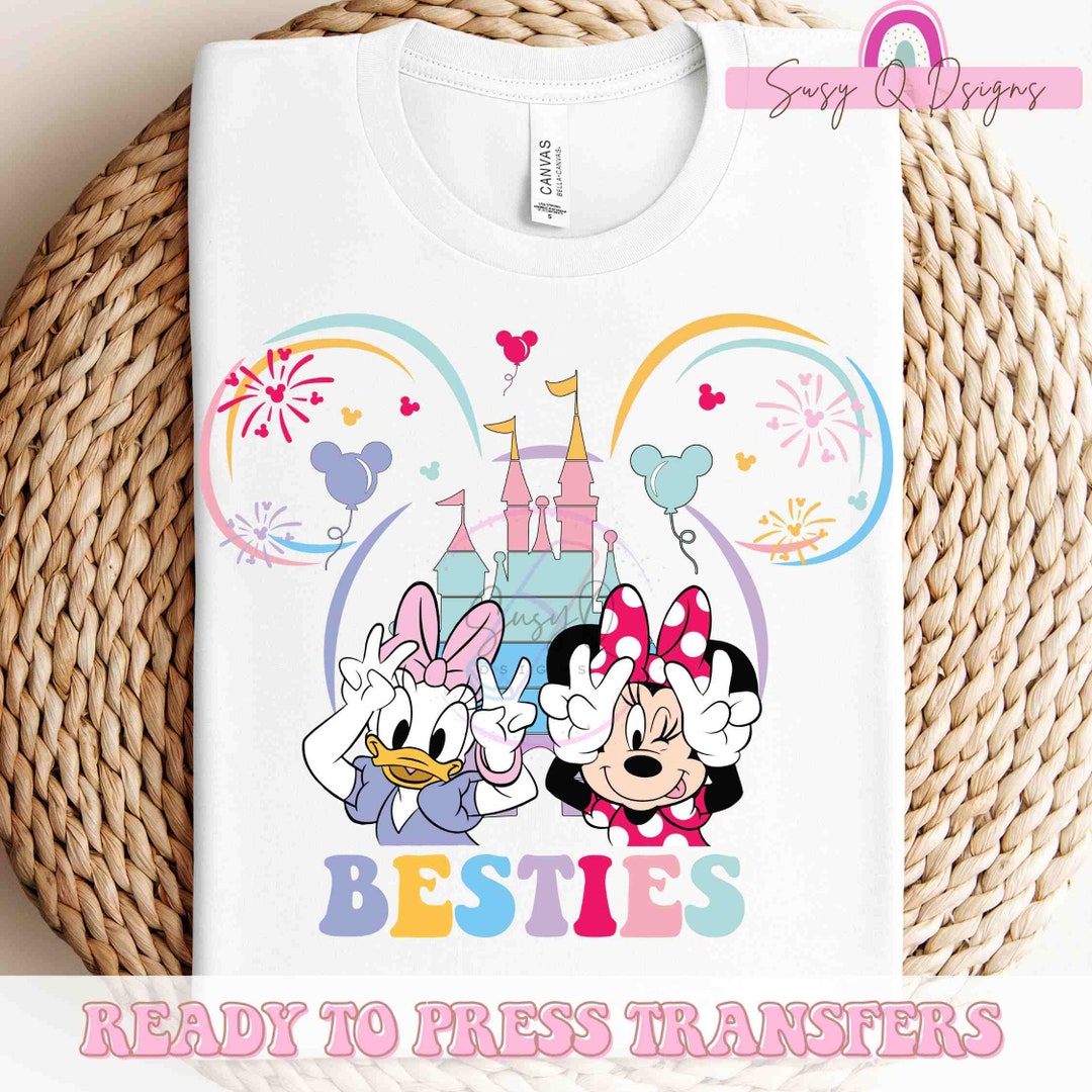 Minnie Daisy Besties Castle HTV and Sublimation Image Transfer, Minnie ...