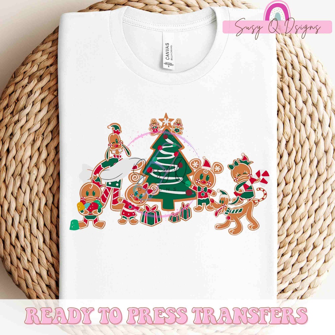 Gingerbread Mickey and Friends HTV and Sublimation Image Transfer ...