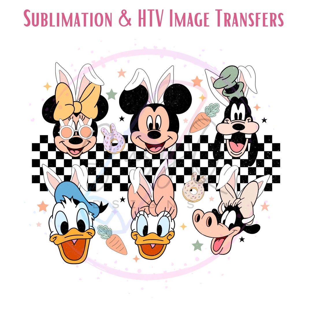 Mickey and Friends Easter Image Transfers, Disney Easter Iron on Prints ...