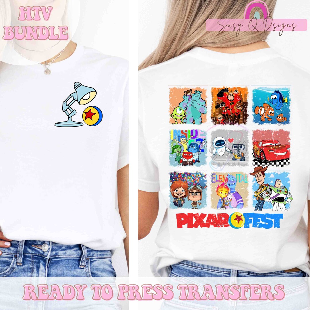 In My Disney Pixar Bundle Set HTV Transfers, Disney Pixar HTV Iron On ...