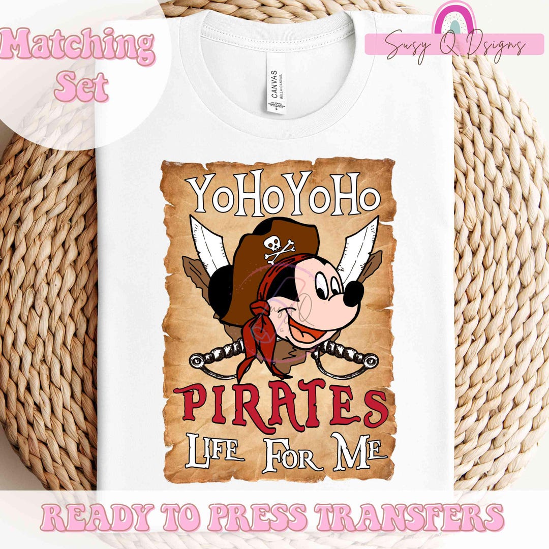 Mickey and Minnie Pirates HTV and Sublimation Image Transfers, Mickey ...