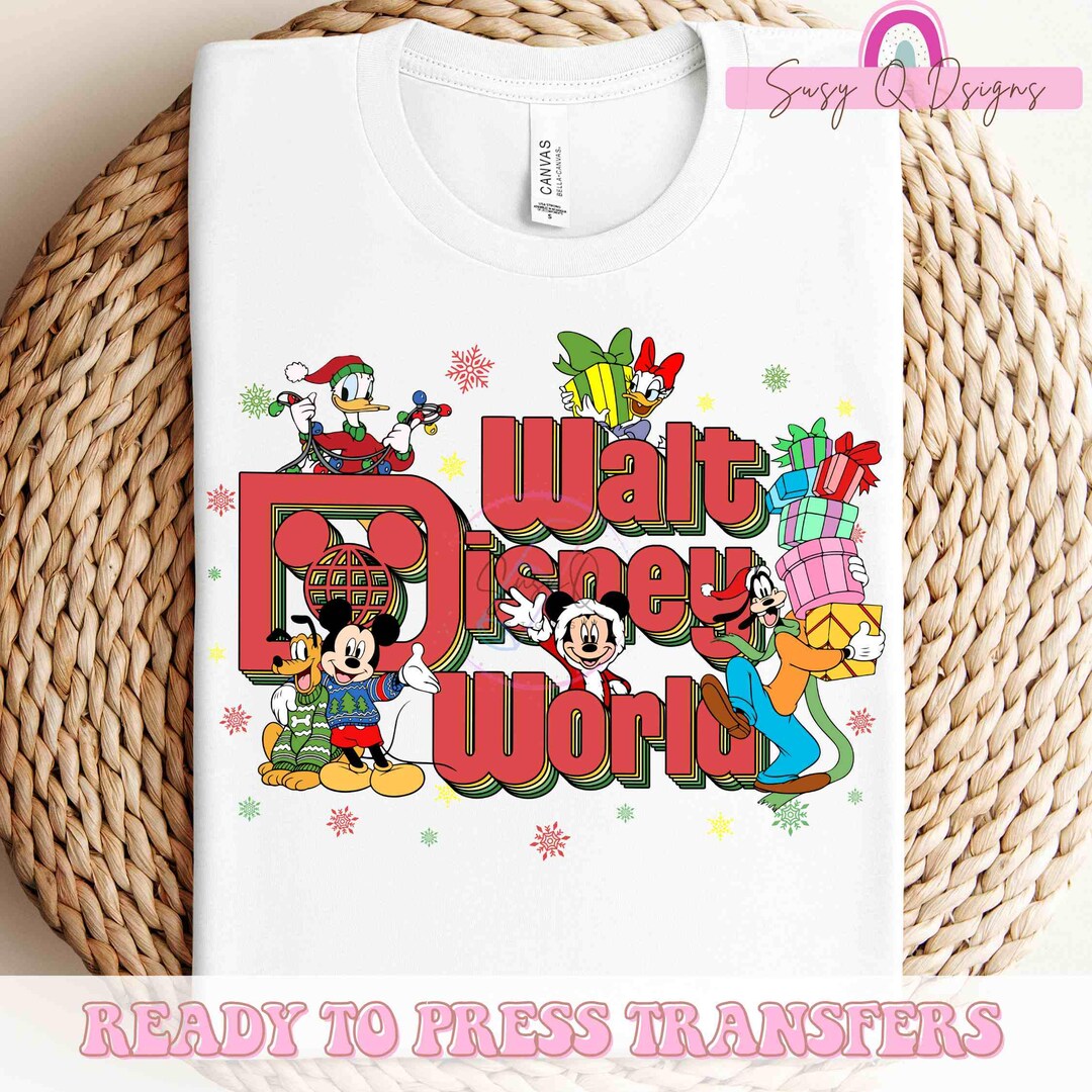 Mickey and Friends Christmas Family Vacation HTV and Sublimation Image ...