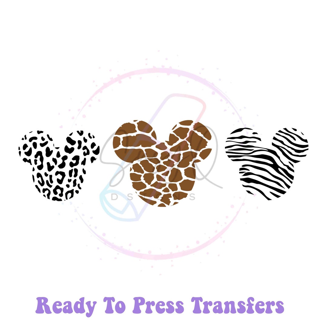 Ready to Press Safari Mouse Heads HTV and Sublimation Image Transfer ...