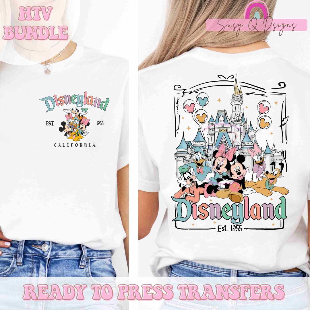 Disneyland Bundle Set HTV Transfers, Disney HTV Iron On, Disney Image ...