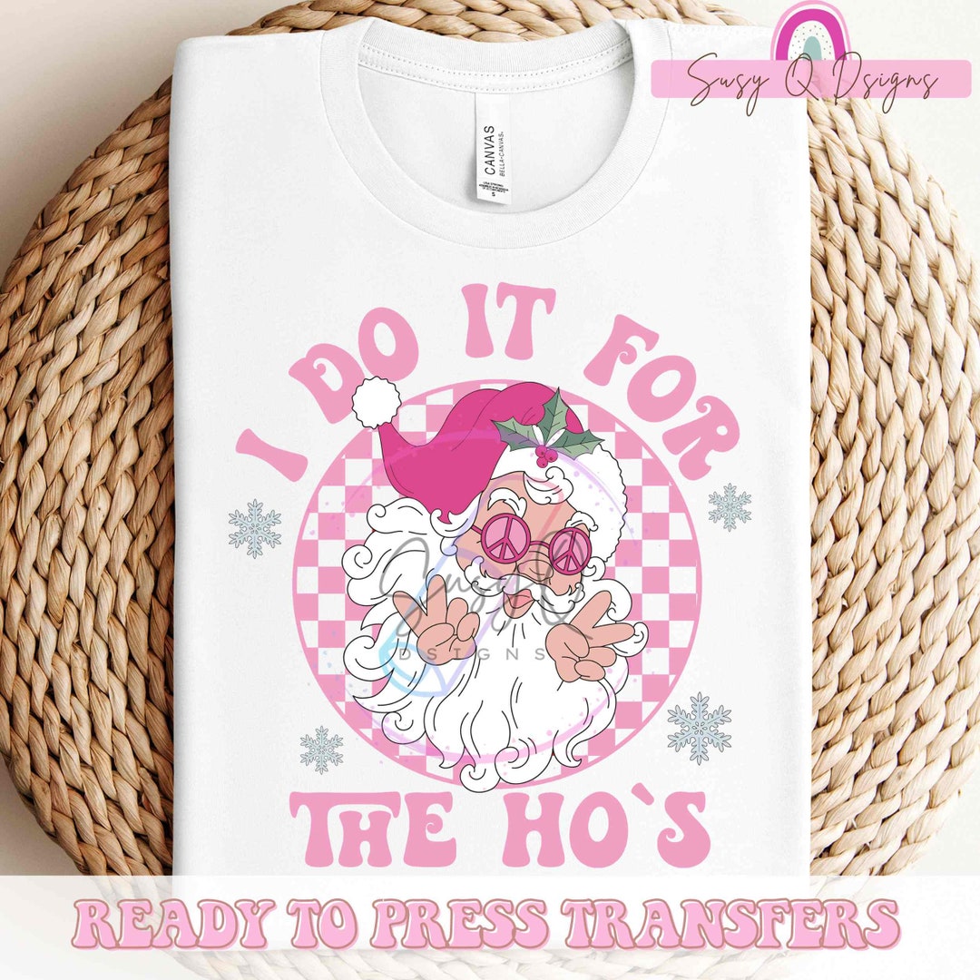 Ready to Press Cute Pink Christmas HTV and Sublimation Image Transfer ...