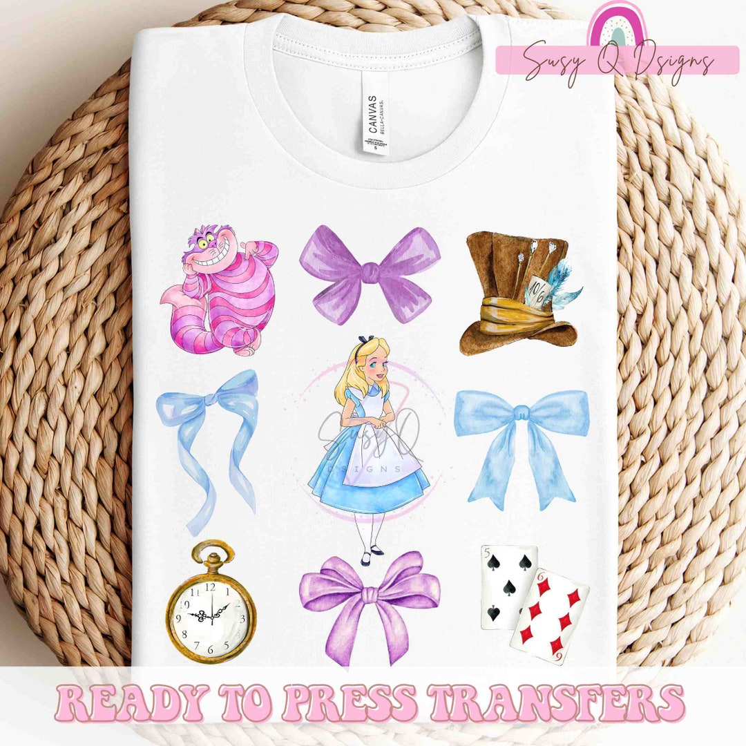 Alice HTV and Sublimation Image Transfers, Alice Iron on Prints, Alice ...