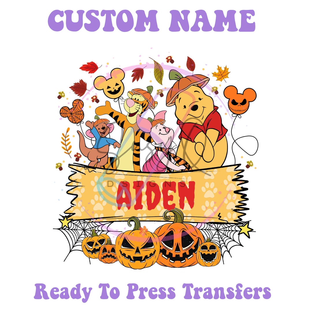 Ready to Press Custom Halloween Name HTV and Sublimation Image Transfer ...