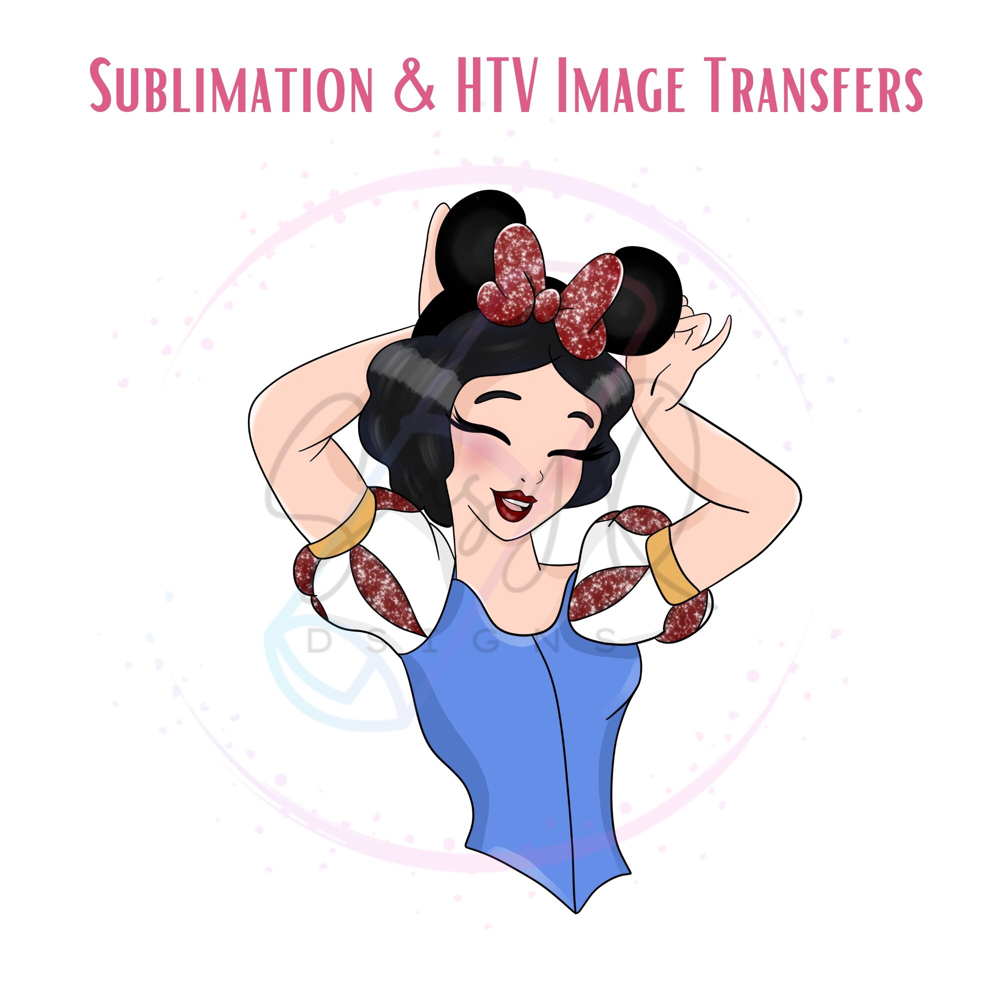 Disney Princess Image Transfers, Disney Princess Vacation Sublimation ...
