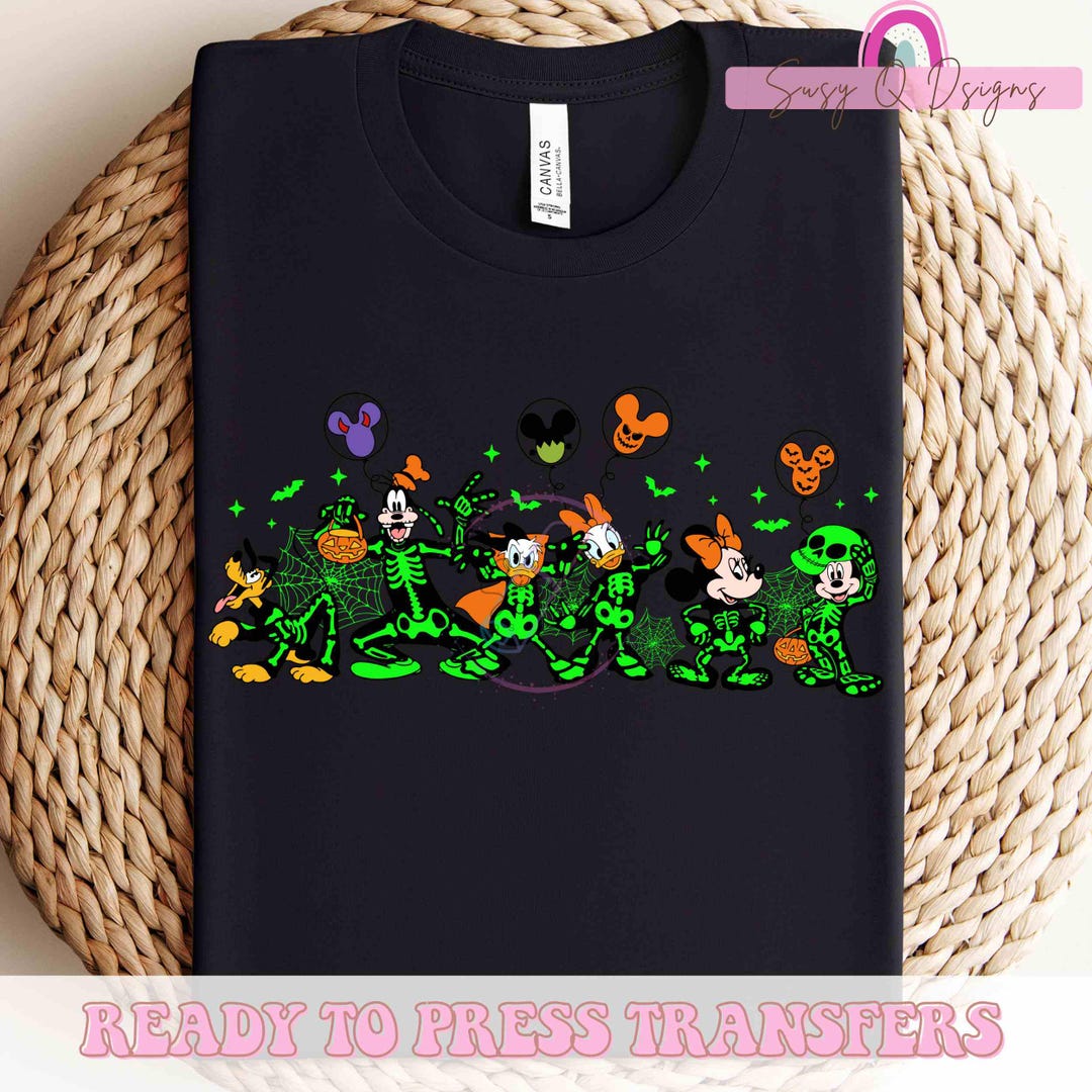 Mickey and Friends Neon Halloween HTV and Sublimation Image Transfer ...