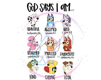 Bluey God Says Svg - Etsy