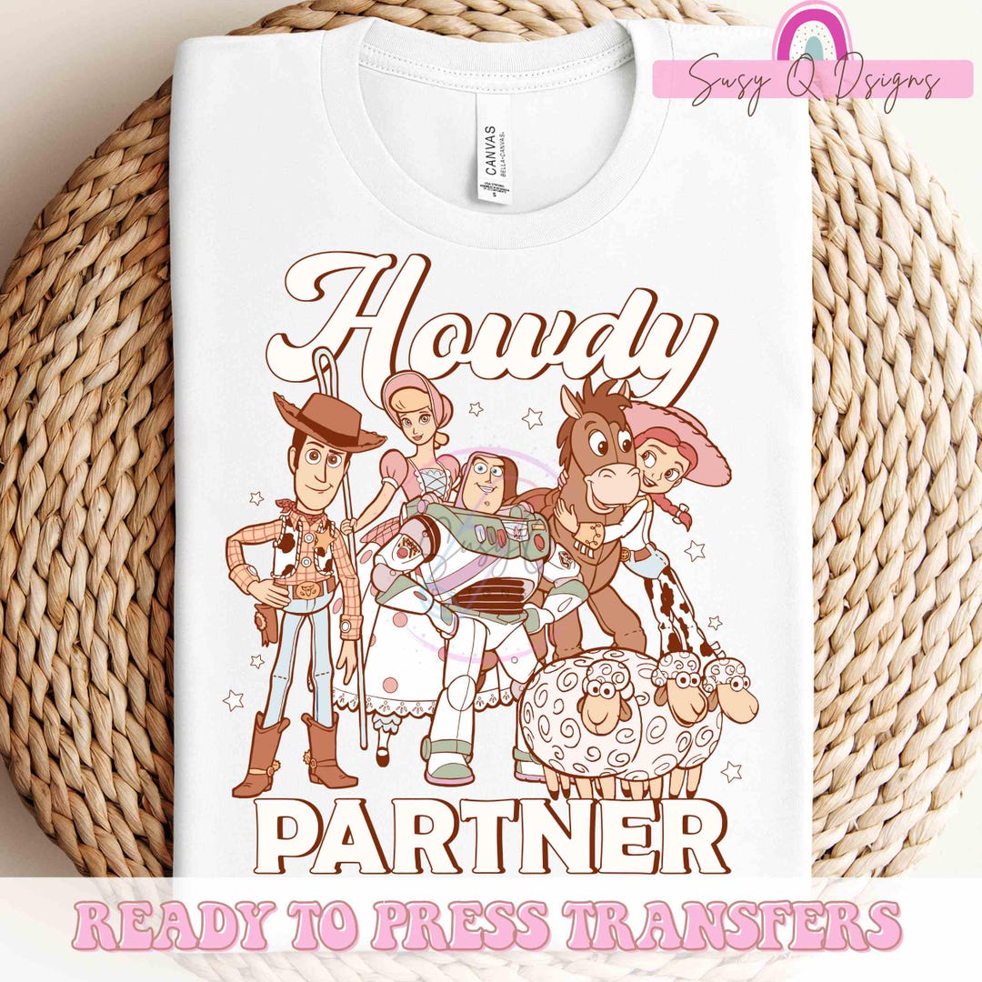 Toy Story Howdy Partner Image Transfers, Disney Stitch Iron on Prints ...