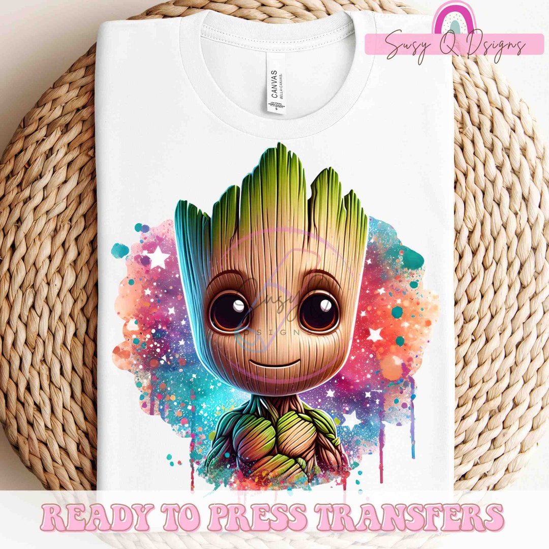 Colorful Groot Image Transfers, Disney Sublimation Prints, Disney HTV ...