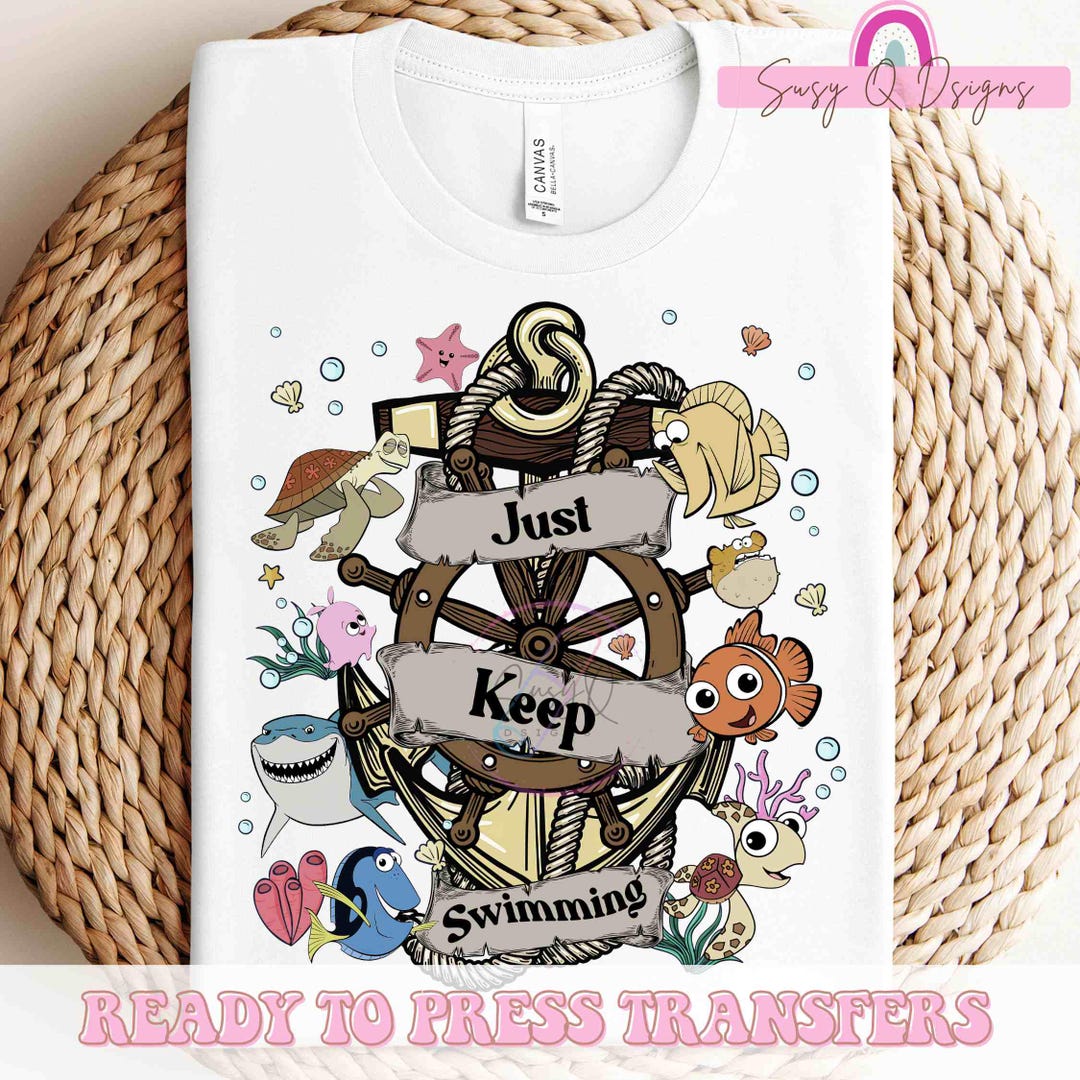 Nemo Just Keep Swimming HTV and Sublimation Image Transfers, Disney ...