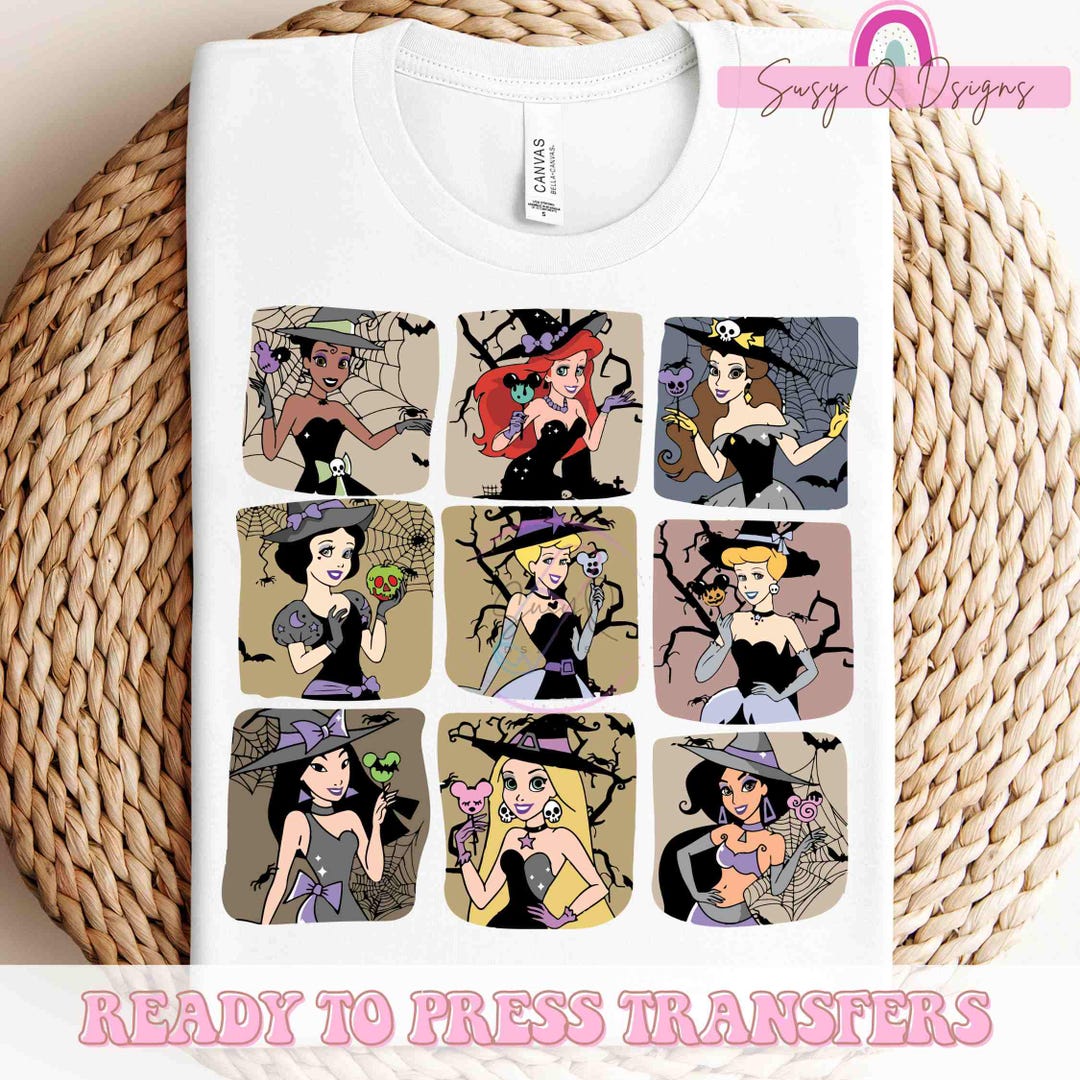 Halloween Princesses HTV and Sublimation Image Transfer, Halloween ...