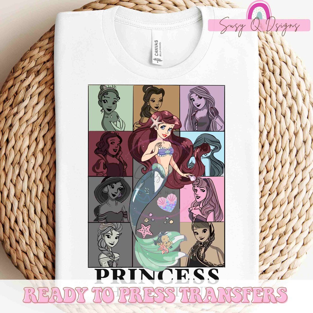 Disney Princess Image Transfers, Princess Iron on Prints, Princess ...