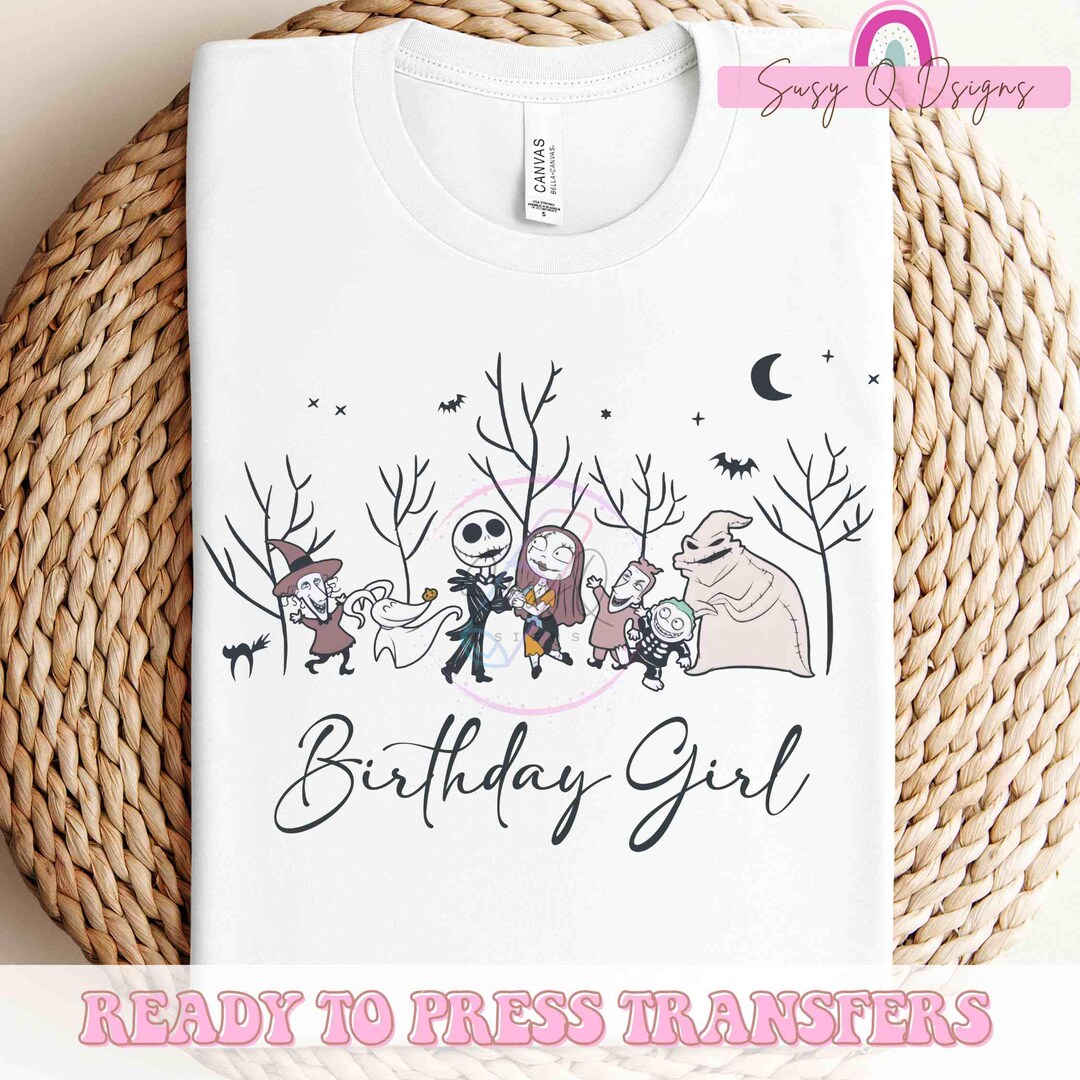 Nightmare Birthday Girl HTV Image Transfer, Halloween Transfers, Family ...