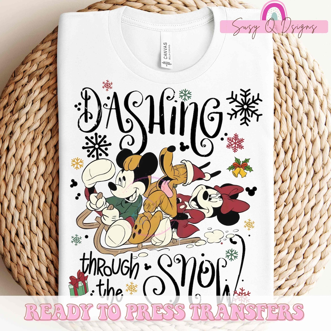Dashing Through the Snow Mickey Image Transfer, Family Vacation ...
