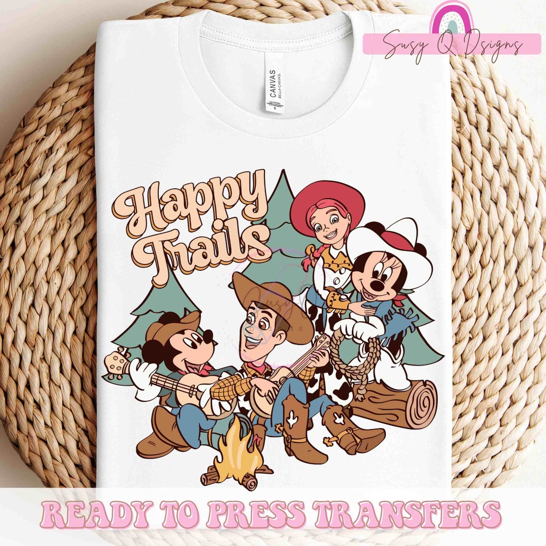Mickey Minnie Happy Trails HTV and Sublimation Image Transfers, Minnie ...
