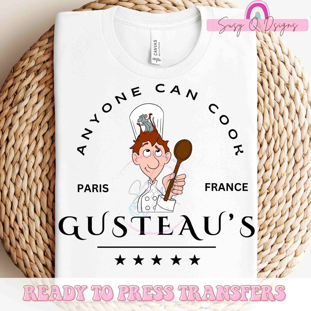 Anyone Can Cook HTV and Sublimation Image Transfers, Mouse Chef Iron on ...