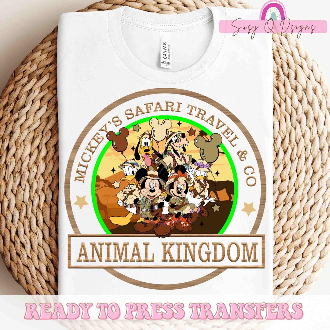 Safari Travel Co Vacation Image Transfers, Animal Vacation Iron on ...