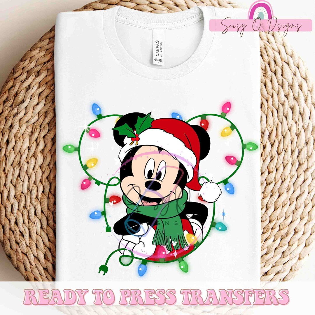 Ready to Press Christmas Mickey and Friends HTV and Sublimation Image ...