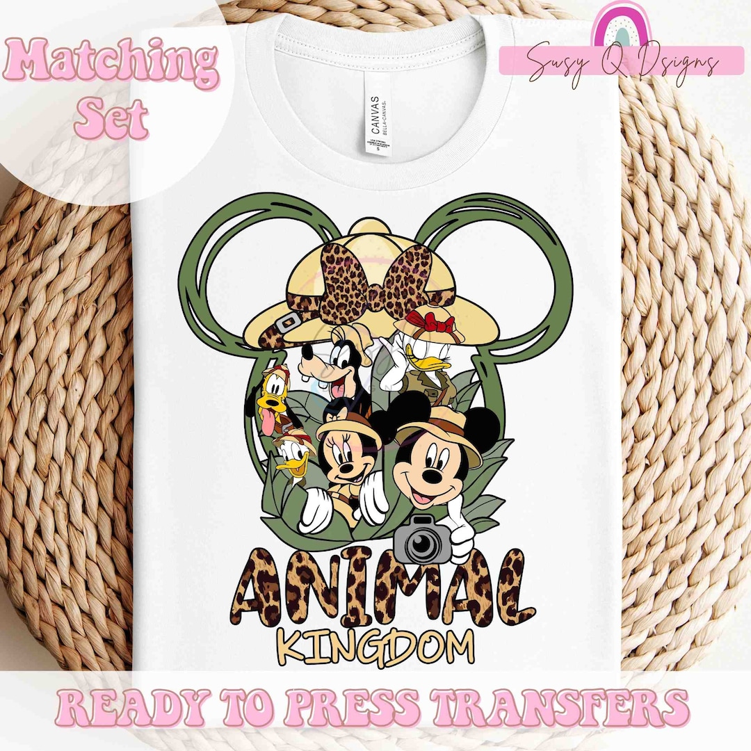 Mickey and Friends Animal Kingdom Image Transfers, Safari Iron on ...