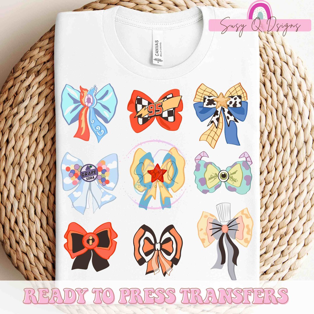 Disney Bows HTV and Sublimation Image Transfers, Mickey Friends ...