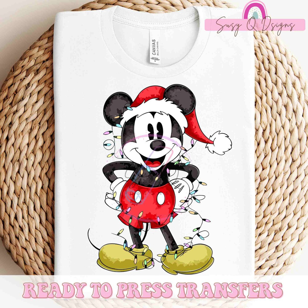 Christmas Minnie Mickey HTV and Sublimation Image Transfer, Family ...