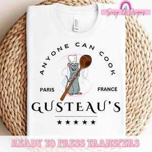 Anyone Can Cook HTV and Sublimation Image Transfers, Mouse Chef Iron on ...