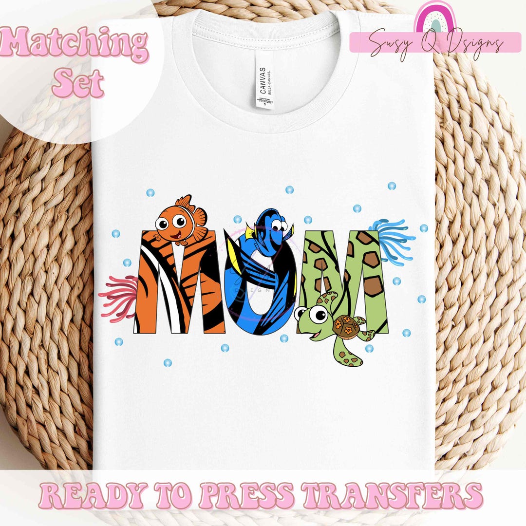 Nemo Mom Dad HTV and Sublimation Image Transfers, Disney Family ...