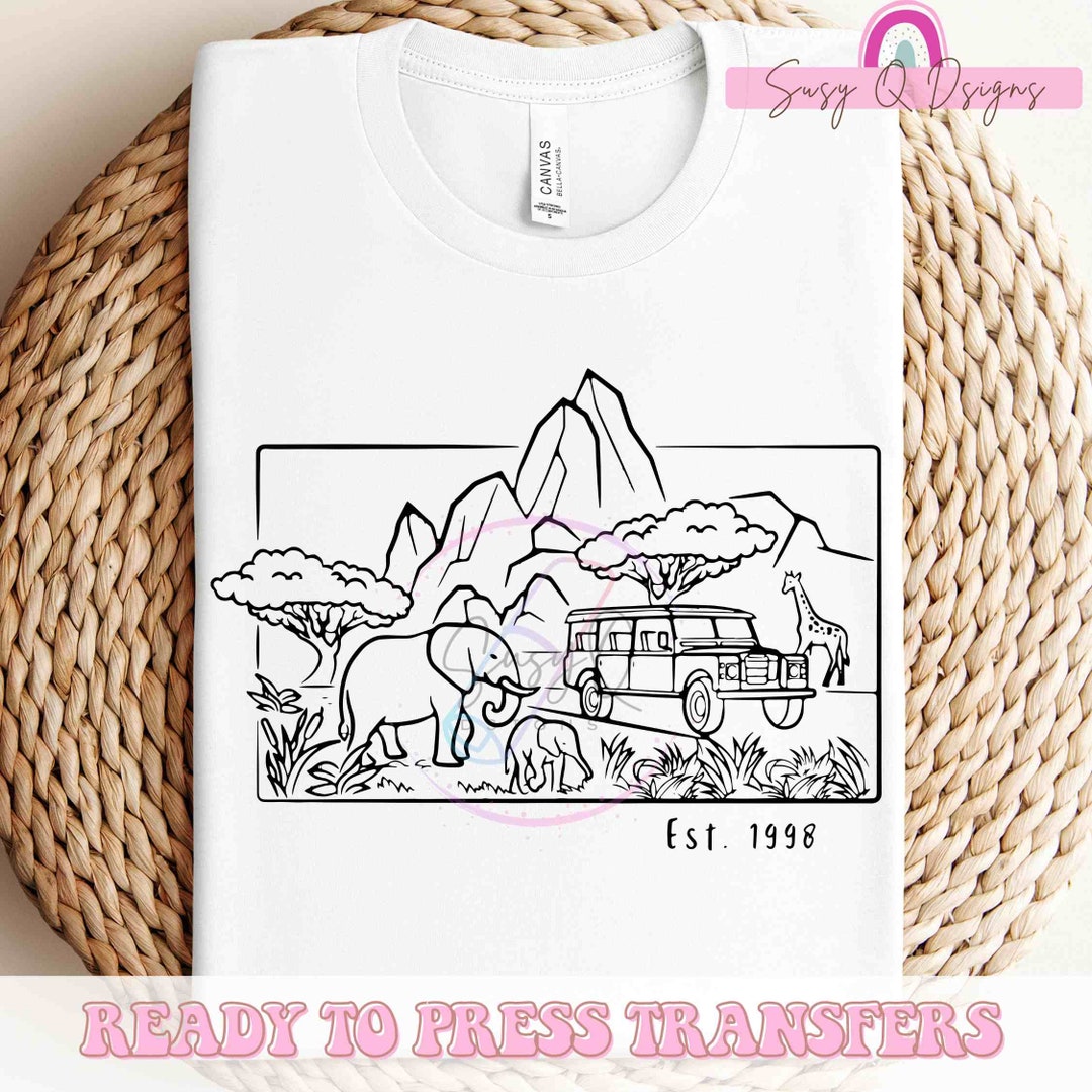 Safari Kingdom Image Transfers, Animal Vacation Iron on Prints, Animal ...