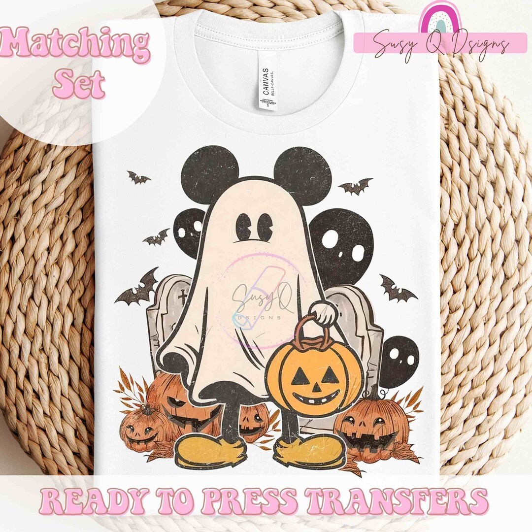Mickey and Friends Ghosts Halloween HTV and Sublimation Image Transfer ...