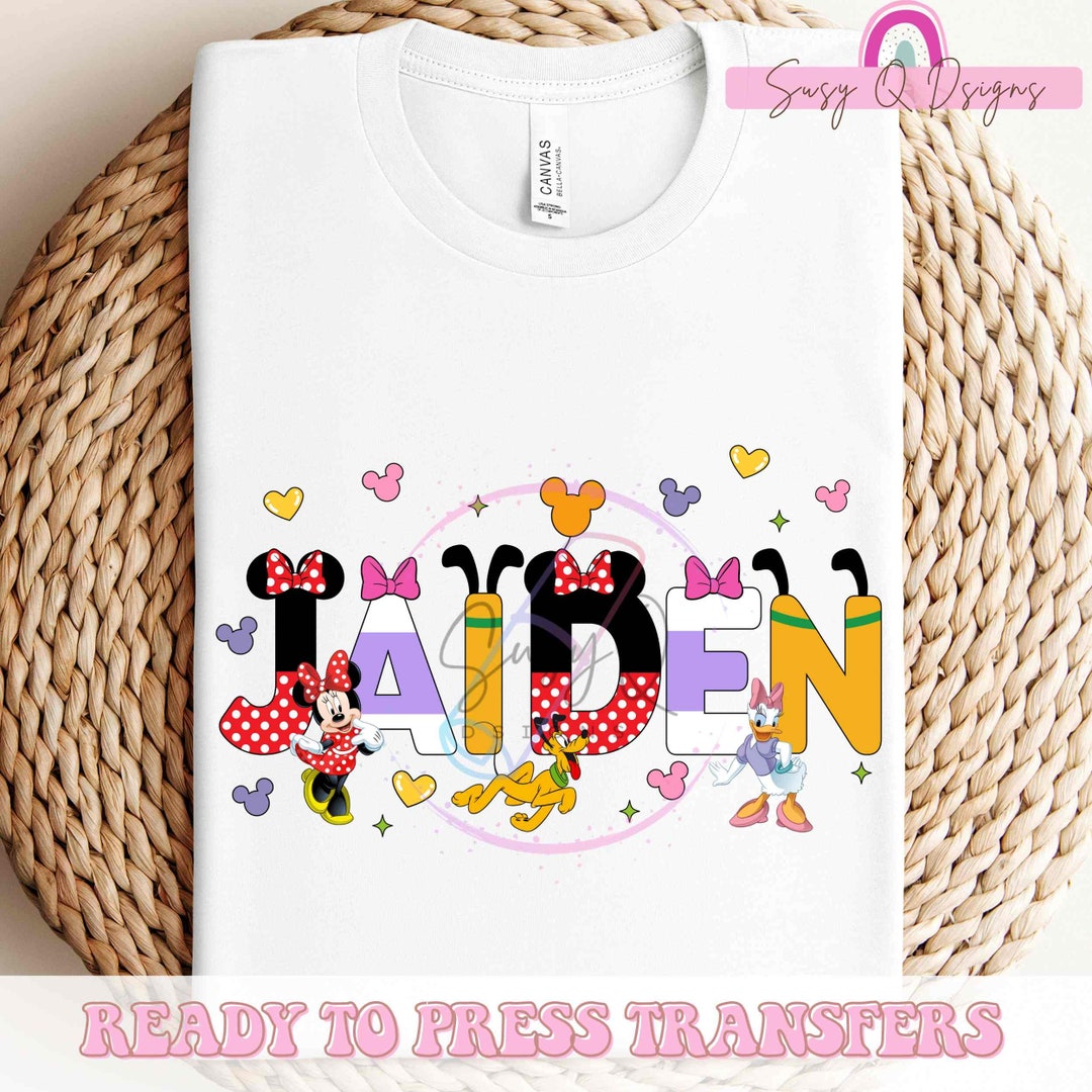 Ready to Press Mickey and Friends Custom Name HTV and Sublimation Image ...