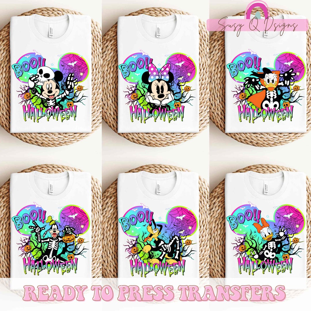 Mickey and Friends Halloween HTV and Sublimation Image Transfer ...