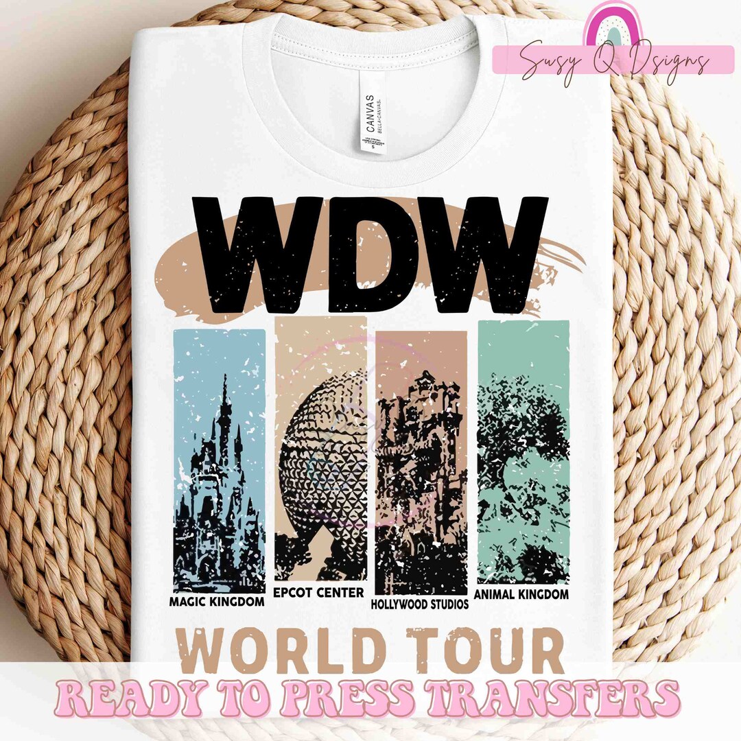 Retro WDW World Trip HTV and Sublimation Image Transfers, Disney ...
