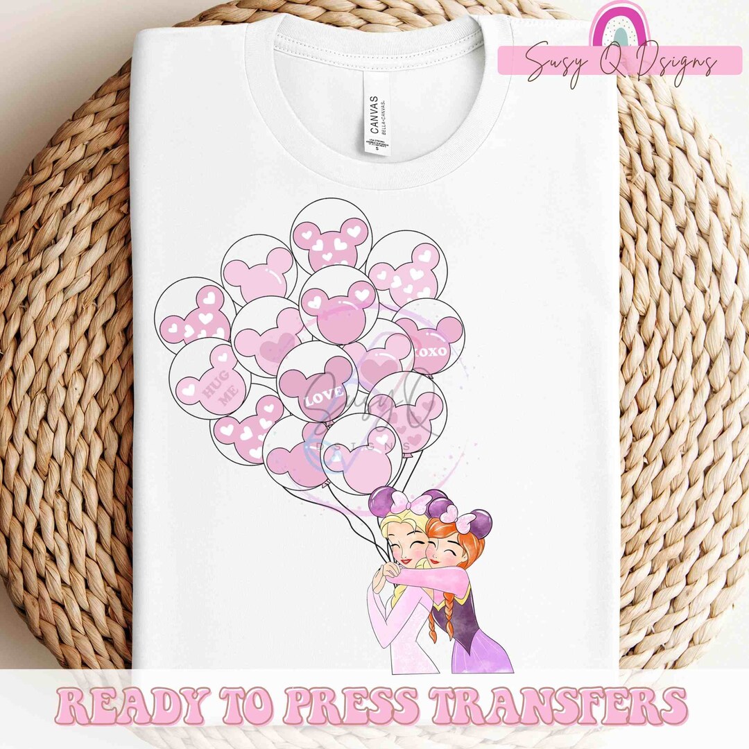 Princess Elsa Anna Valentines Day Image Transfers, Valentine ...