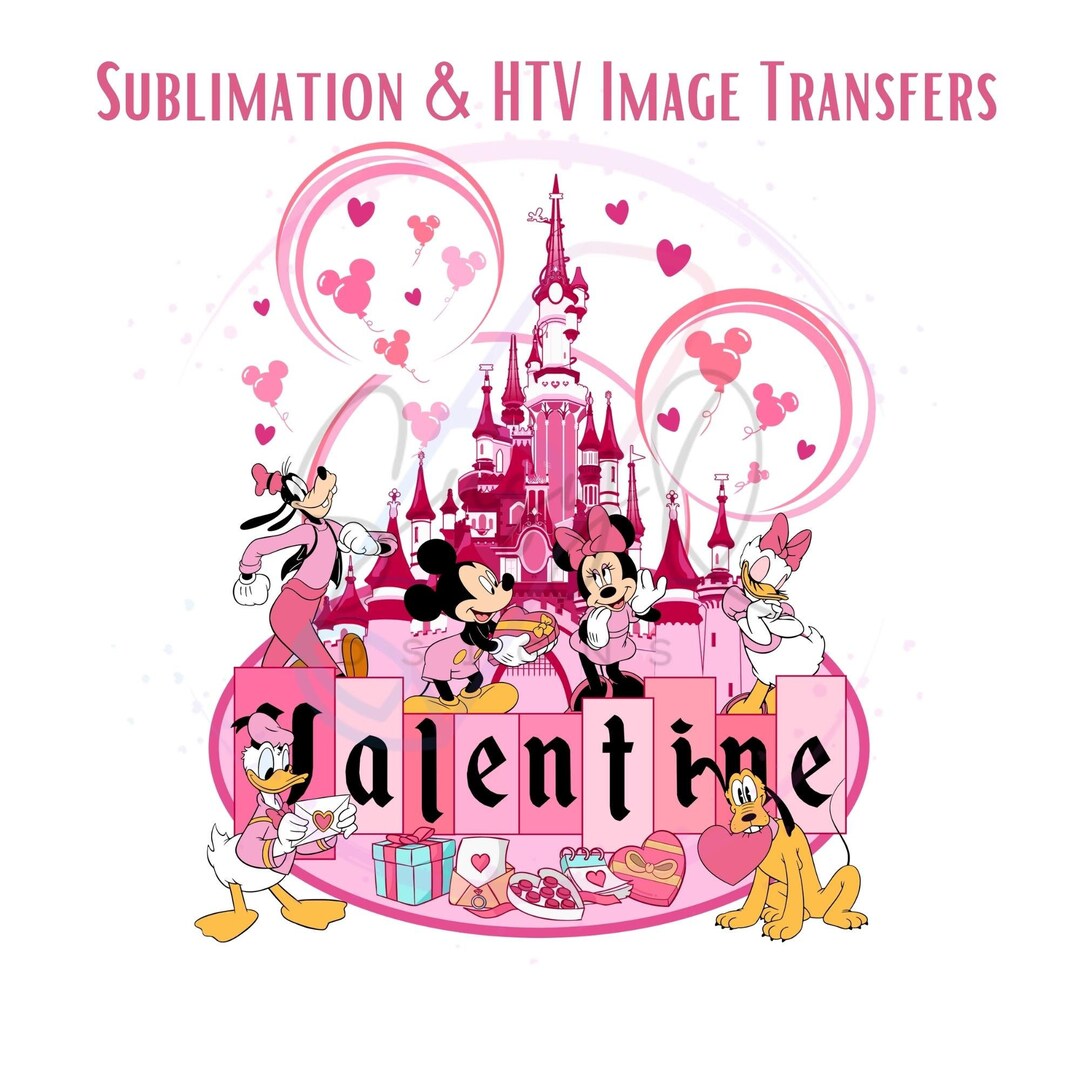 Disney Valentine Image Transfers, Disney Valentine Sublimation Prints ...