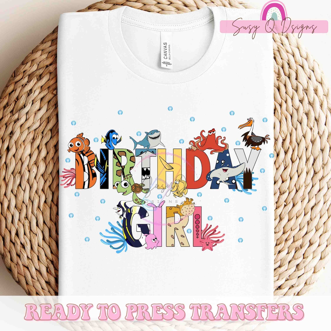 Fish Birthday Girl HTV and Sublimation Image Transfers, Disney Family ...