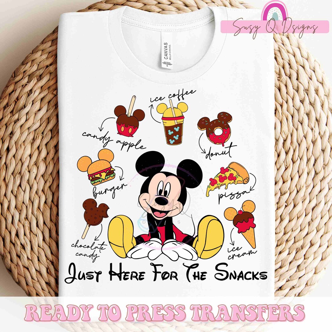 Mickey Snacks Image Transfers, Mickey HTV, Mickey Sublimation, Mickey ...