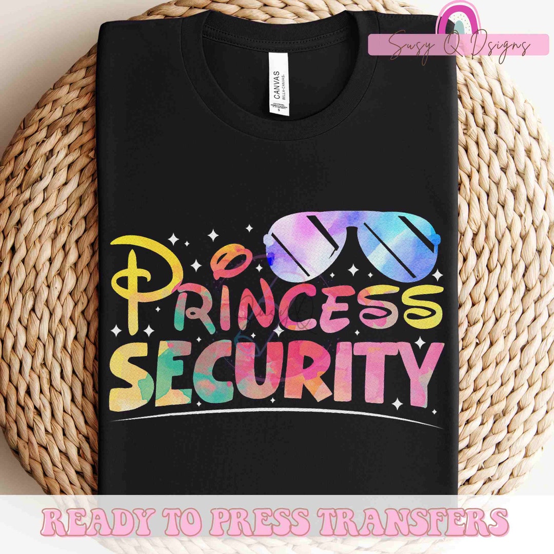Princess Security Colorful Image Transfers, Princess Security Iron on ...