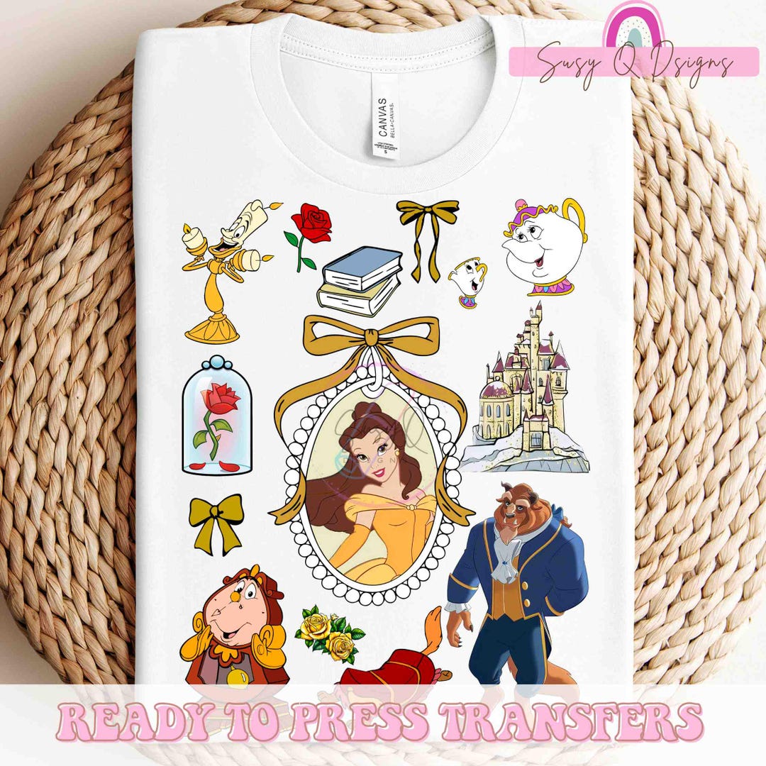 Disney Princess Belle and Friends Image Transfers, Disney Princess ...