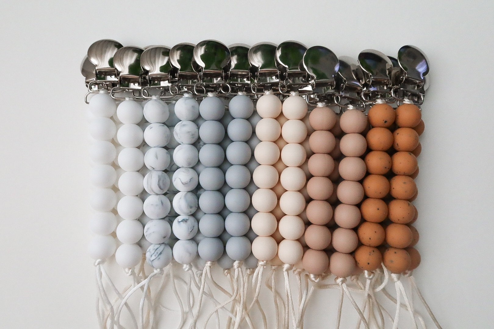 Neutral Pacifier Clip Pacifier Holder Binky Clip Neutrals Montessori ...